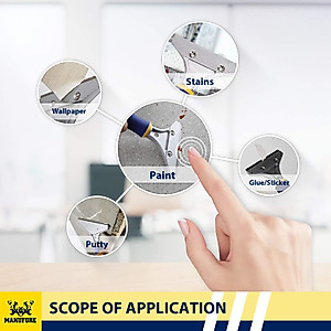 MANUFORE Long Handle Paint Scraper and Short Handle Paint Scraper Bundle