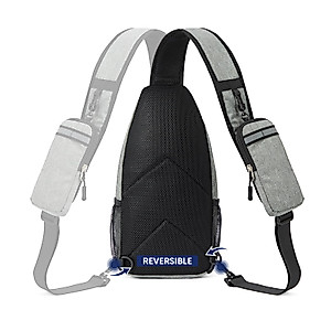 BOSTANTEN Sling Bag, Crossbody Backpack RFID Shoulder Chest Bag for Men Women Travel Hiking Casual Daypack, Grey