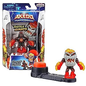 Akedo Legends of Powerstorm | Battle Giant Volcrag | Mini Battling Action Figure with Double Strike Armor | Ready, Fight, Split Strike.