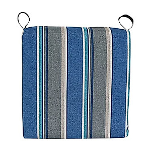 Blazing Needles Indoor/Outdoor Chair Cushion, 16 x 16, Sovaro Denim 2 Count