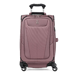 Travelpro Maxlite 5 Softside Expandable Carry on Luggage with 4 Spinner Wheels, Lightweight Suitcase, Men and Women, Dusty Rose Pink, Carry On 21-Inch