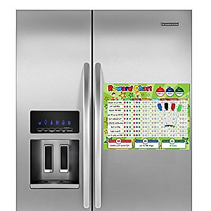 Magnetic Behavior/Star/Reward Chore Chart, One or Multiple Kids, Toddlers, Teens 17" x 13", Premium Dry Erase Surface, Flexible Chart with Full Magnet Backing for Fridge, Teaches Responsibility!