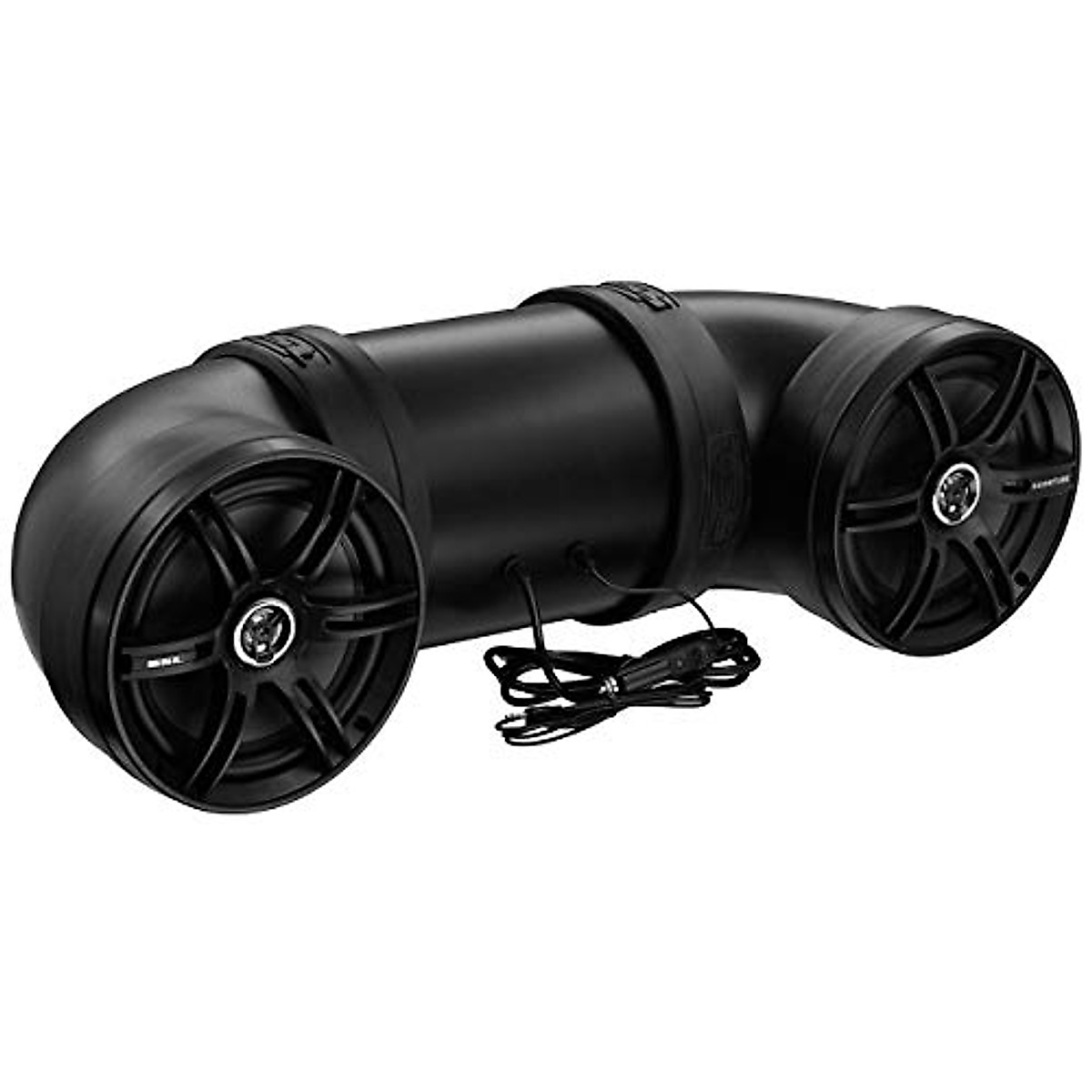 SOUNDSTORM BTB8 ATV UTV Weatherproof Sound System - 8 Inch Speakers, 1 Inch Tweeters, Amplified, Bluetooth, Aux-in, Easy Installation for 12V Vehicles