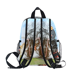 AUUXVA Kids Backpack Train School Bag Kindergarten Toddler Preschool Backpack for Boys Children