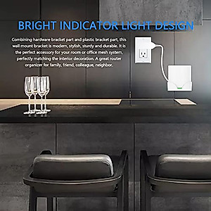 SONGCHEER-Router Shelf Wall Mount for Tp Link Deco X20 X50 X60 X55 Deco Mesh WiFi 6 WiFi Router Holder Stand Bracket Shelf Cable Organizer with Screw Mounting Kit (3Pack)