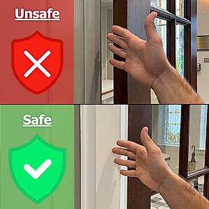 PinchNot Commercial Set Door Finger Hinge-Side Safety Guard Shield Protector