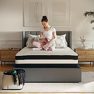 Flash Furniture Capri Comfortable Sleep 12 Inch Hybrid Pocket Spring Mattress | Full Size Mattress in a Box