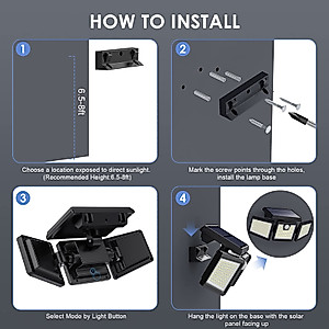 [1-Pack] Solar Outdoor Lights,Super Brightness 341 LED 3500LM Solar Motion Sensor Lights,270° Wide Angle,3 Head Security Lights with PIR,IP65 Waterproof Solar Flood Wall Lights for Garden Patio Yard