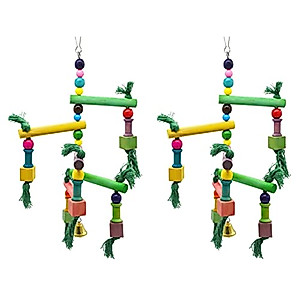 Bird Play Stand Wooden Swing Bird Toys Bird Toys Wooden Bird of 2 Bird Swings Wooden Bird Swing Swing Parrot Cage Wooden Toys Wooden Toys Wooden Playset Parrot Swing