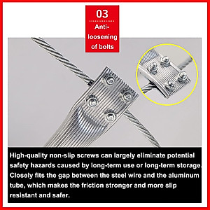 Soft Ladder Rope Wire Fire Escape Aluminum Alloy Home Fireproof High Altitude Rescue Project Climbing Compact & Reusable Excellent Load Bearing Capacity,8m/26.3ft