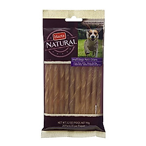 Hartz Natural Beefhide Twist Mini Dog Chews - Small, 20 Pack