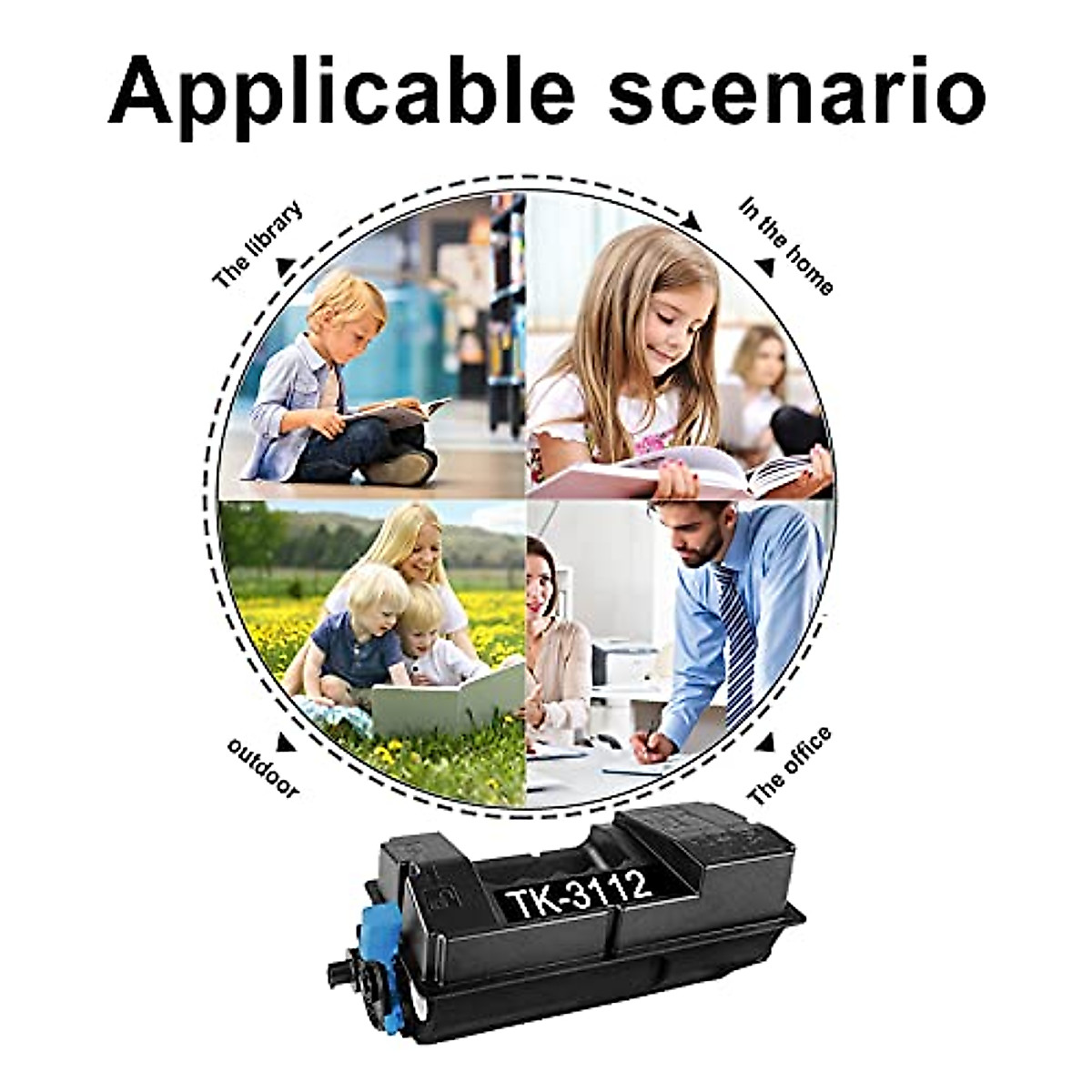 TK3112 TK-3112 1T02MT0US0 Toner Cartridge (Black,1 Pack) Replacement for Kyocera FS-4100DN Toner Kit Printer