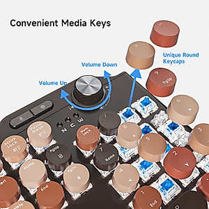 MOWUX Wireless Mechanical Keyboard, Multihost 2.4 GHz + Bluetooth + Type-C Wired Connectivity, LED Backlit PC Gaming Full-Size Rechagerable Keyboard, with Ergonomic Premium Magnetic Wrist Rest