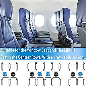 Airplane Footrest for Kids,Travel Airplane Toddler Bed,Portable Toddler Bed for Travel,Travel Foot Rest for Airplane Flights,Travel Seat Cushion for Airplane,Airplane Seat Extender for Kids (Black)