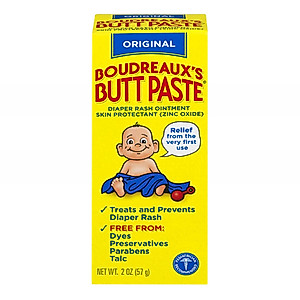 Boudreaux's Butt Paste Diaper Rash Ointment | Original Formula | 2-Ounces Tube | 1-Unit