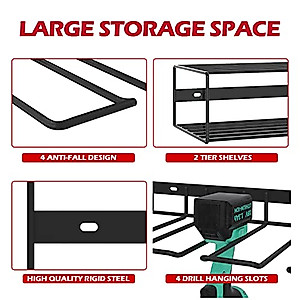 F4SPEED Large Power Tool Organizer and Storage, Garage Tool Storage Organizer Holder Garage Organizers and Storage Rack