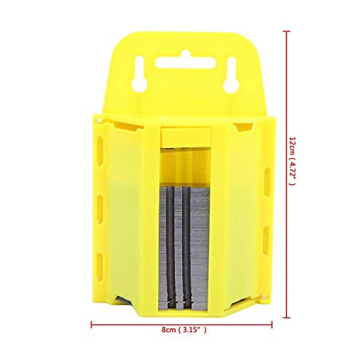 Samger 100 Pack Utility Knife Blades with Dispenser Box Cutter Razor Blades Knife Replacement Carbon Steel Knife Blades