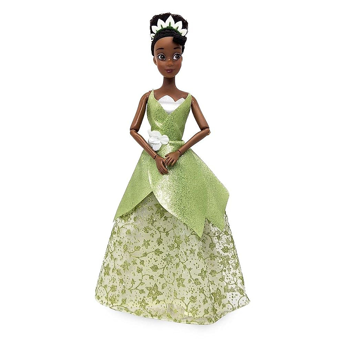 Disney Store Official Disney Princess Classic Doll (Tiana from The Princess and the Frog), 11 Inches, includes Brush with Molded Details, Posable Toy in Classic Outfit - Disney Princess Toys for Girls