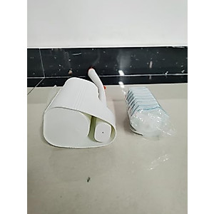 JEHONN Disposable Toilet Bowl Cleaner Wand with 40 Cleaner Refills, Wall Mounted Long Handle Compact Bathroom Scrub Brush Holder Set for Sink Bathtub Wash Basin Mop Pool (Orange)