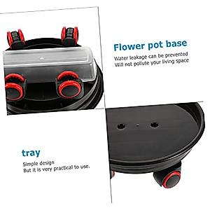 YARNOW 1pc Flower Pot Tray Planter Outdoor L Brackets Heavy Duty Outdoor Pots for Plants Plant Caster Wheels Plastic Plant Caddy Plant Container Tray Flower Pot Moving Tray Plant Pot Tray