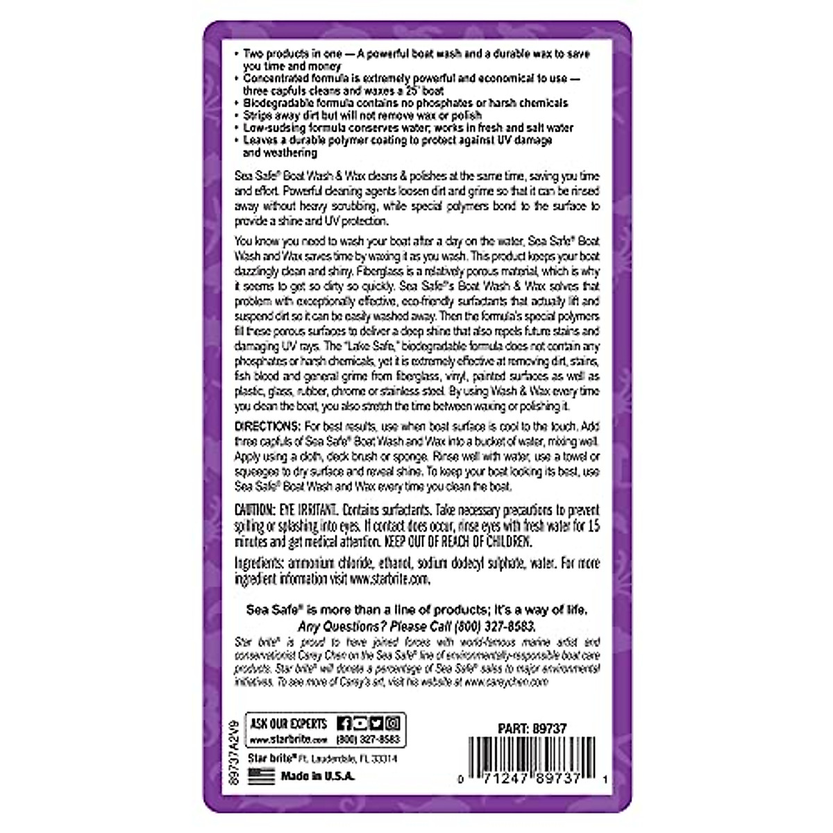 STAR BRITE Sea Safe Wash/Wax - 32 OZ (089737P)