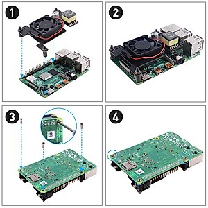 GeeekPi Isolated PoE HAT for Raspberry Pi 4, Support IEEE 802.3af or 802.3at PoE Standard,with Cooling Fan 30x30x7mm for Raspberry Pi 4 Model B / 3B+ 3B Plus