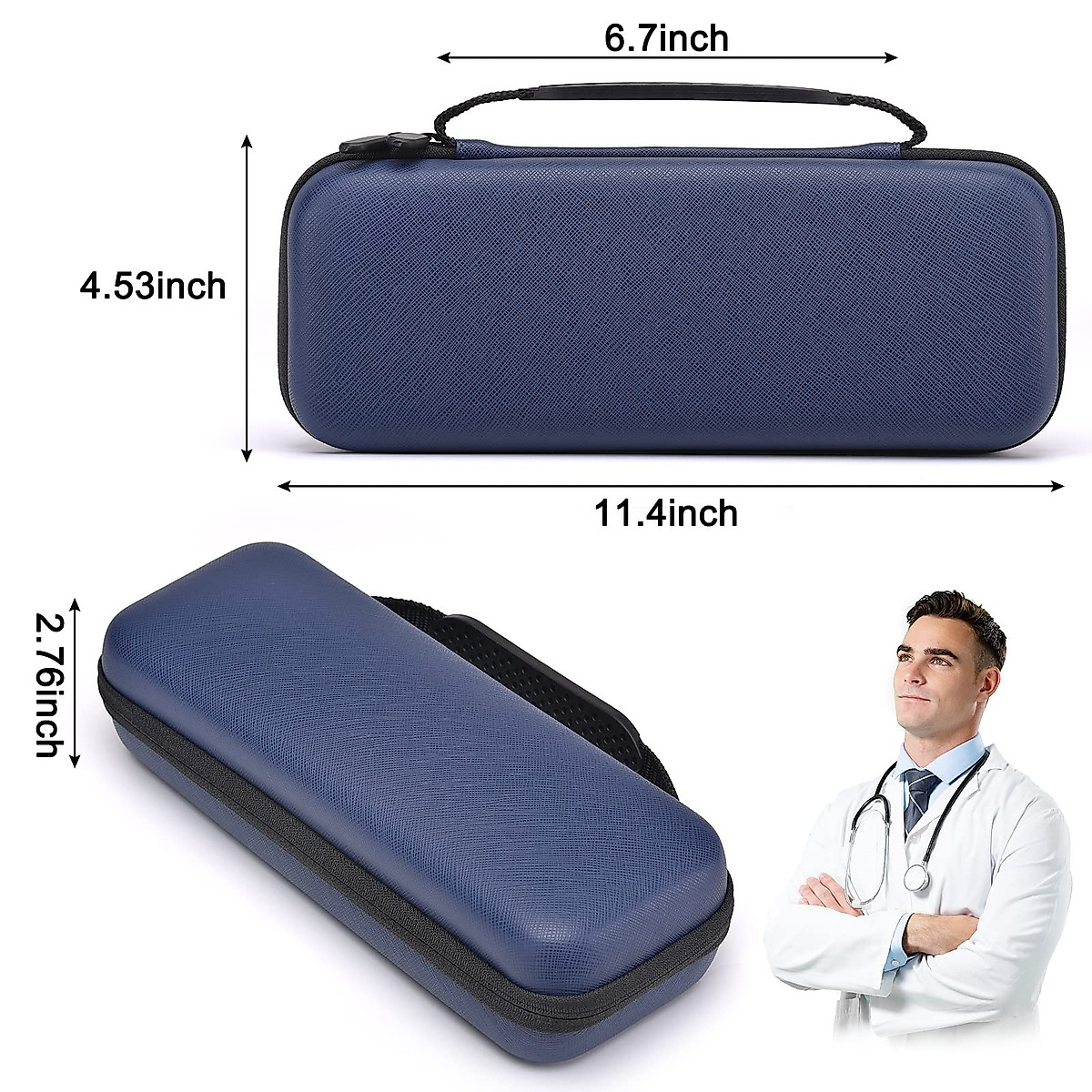 Large Hard Stethoscope Case for Nurse, Nursing School Student Essentials Bags, Carrying Stethoscope Holder for Littmann Classic MDF, Medical Supplies Accessories Organize Nursing Gifts