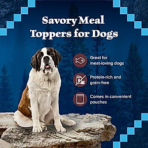 Blue Buffalo Wilderness Trail Toppers Wild Cuts Natural High-Protein Dog Wet Food, Salmon Bites in Hearty Gravy, 3-oz Pouch, 24 Count