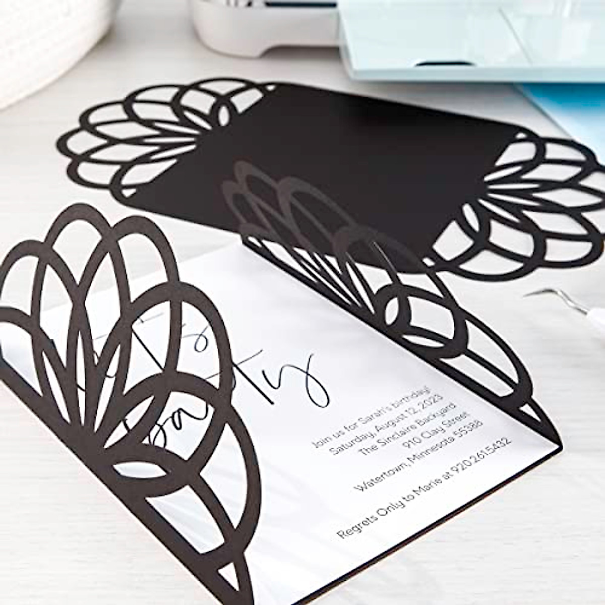 Astrodesigns Crafting Cardstock, 12" x 12", 65 lb/176 gsm, Very Black, 60 Sheets (91523)