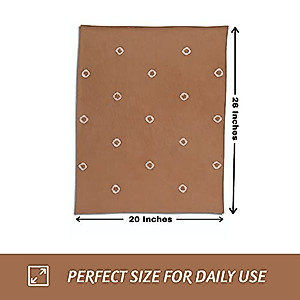 Folkulture Tea Towels or Kitchen Towels with Hanging Loop, 20 X 26 Inches Boho Dish Towels, 100% Cotton Modern Shibori Dish Towels, Flour Sack Hand Towel for Farmhouse Decor, Set of 3, Indie Sahara