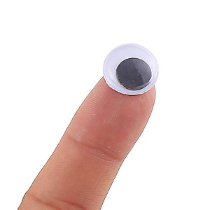 CCINEE 1150pcs Wiggle Eyes Assorted Size Bulk Plastic Googly Eyes Self Adhesive 4mm-25mm for Craft Sticker DIY Project Supply