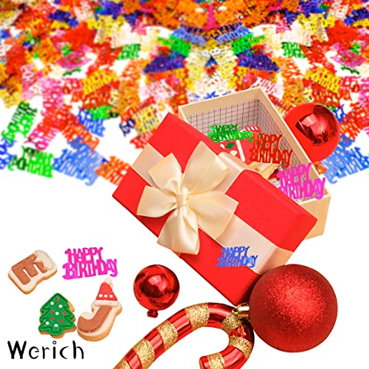 Birthday Confetti Metallic Foil Table Decor Happy Birthday Words Letters Confetti for Birthday Party Birthday for Party Decorations