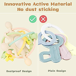 Baby Teething Toys, DDMY Manhattan Rattle Baby Toys 0-6 Months Infants, Baby Chew Toys for Sucking Needs, Silicone Sensory Teething Pacifiers for Baby, Baby Teether Toy 6 to 12 Months Baby Gift