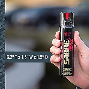 SABRE Magnum 120 Pepper Spray, 35 Bursts, 12-Foot (4-Meter) Range, Extra Large 92.4 Gram Canister, Wide Cone Spray Pattern, UV Marking Dye, Twist Lock Safety, Black