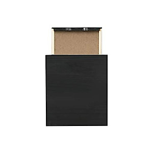 Linon Six Drawer Rolling Storage Corinne Cart, Black 6