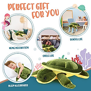Civaner Soft Plush Sea Turtle Stuffed Animals, Plush Pillow Toys, Giant Stuffed Turtle, Tortoise Plush Toys Doll Birthday Graduation Nurse's Teacher's Day's Gifts for Girls Boys Girlfriend(12 Inches)