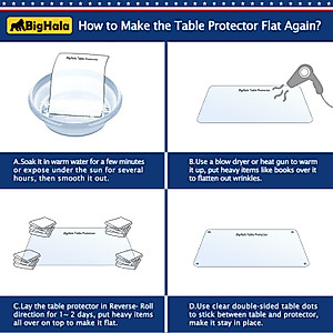 Clear Plastic Round Table Protector - 60" Wipeable PVC Tablecloth for Dining Table Top Cover