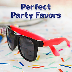 PREXTEX 25-Pack Kids Sunglasses Bulk - Neon Sunglasses - Bulk Sunglasses for Kids - Perfect Kids Party Favors for Summer, Beach Party - Bulk Kids Summer Glasses for Kids and Adults
