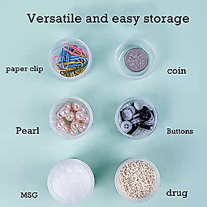 QIANBEIY 12 Grids Clear Plastic Diamond Bead Case Storage Containers Organizer Box with lids DIY Craft Art Jewelry Making Fishing Tackle Nail Small Charm Screw Organizers Box