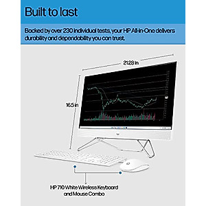 HP All-in-One Bundle PC, 23.8" Full HDMicro-Edge Touchscreen Display, 12thGeneration Intel® Core™ i7Processor, Intel® Iris® Xe Graphics, 16 GBSDRAM, 512 GB SSD,Windows11 HomeOS, Wi-Fi(24-CB1180, 2022)