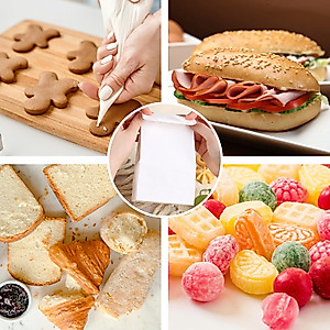 VGOODALL 50PCS Paper Bags for Lunch, Small White Paper Bags Snack Bags Lunch Bags for DIY Crafts Baby Shower Wedding Party Favors