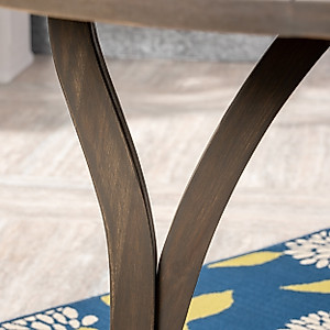 Christopher Knight Home 305157 Baia Outdoor Acacia Wood 70" Oval Dining Table, Gray Finish