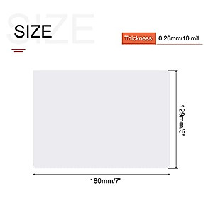 MECCANIXITY Self-Sealing Laminating Pouches Lamination Film Clear Sheet, 180x129x0.26mm for Photo, Paper, Menu, Pack of 5