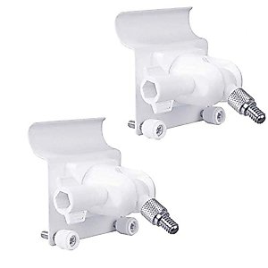 HOLACA [Upgraded Version] Vinyl Siding Clips for Arlo Ring Roelink ZUMIMALL Eufy Security Camera, Hanger Hooks for Mounting Security Camera, Weatherproof Stainless Steel Material (2 Pack, White)