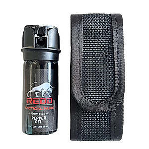 REDD Pepper Spray, Tactical Nuke - (1.40% MC) Maximum Strength Pepper Gel and Nylon Holster - (2 oz)