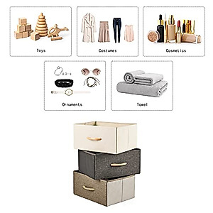 Graficial Dresser Storage Furniture Organizer - Large Standing Unit for Bedroom, Office.Living Room and Closet - 8 Removable Fabric Drawers - Multi-Color/Espresso Brown.