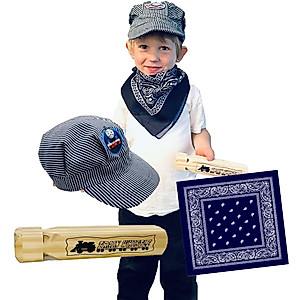ProductMix Thomas The Train Hat Gift Set with Navy Blue Bandana and Whistle (3 Items) -Toddler/Preschool Boys