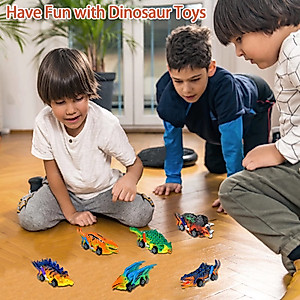 Dinosaur Toys 6 Pcs Pull Back Cars Dinosaur Toys for Kids 3-5 Toddler Boy Toys Age 3 4 5 and Up Dinosaur Car Toys for 3-7 Year Old Boys Girls Dinosaur Games Birthday Easter Gifts for Kids Party Favors