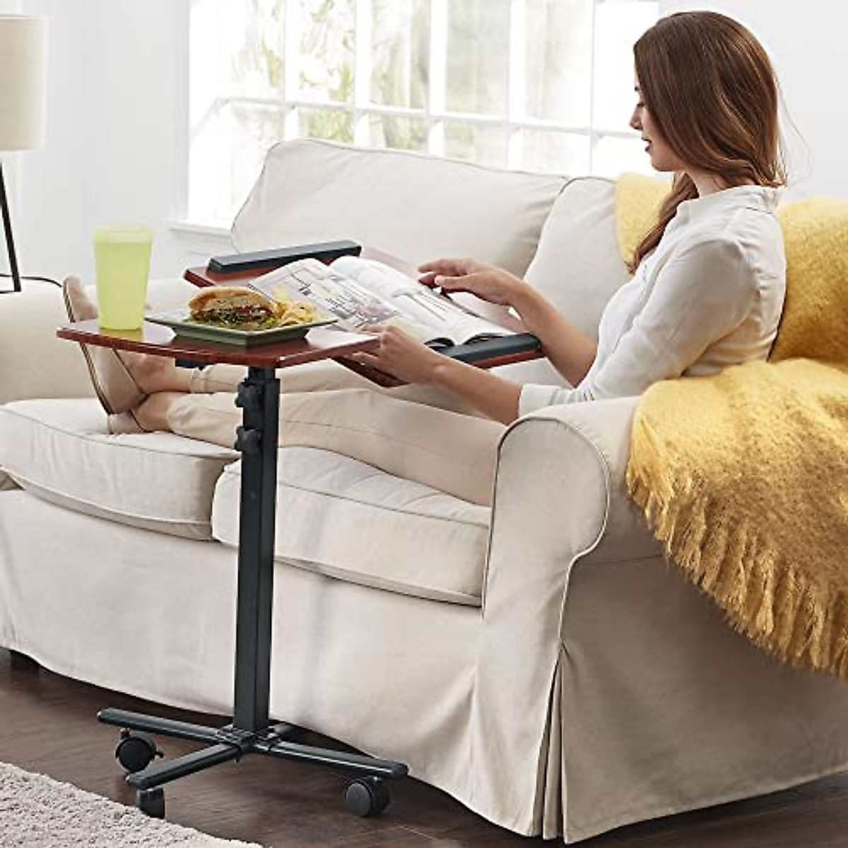 OneSpace Angle and Height Adjustable Laptop Computer, Dual Surface, Cherry Red