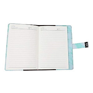 Socobeta Leather Journal Book Thick Classic Notebook Office School Supplies(GreenMarble Code Book)